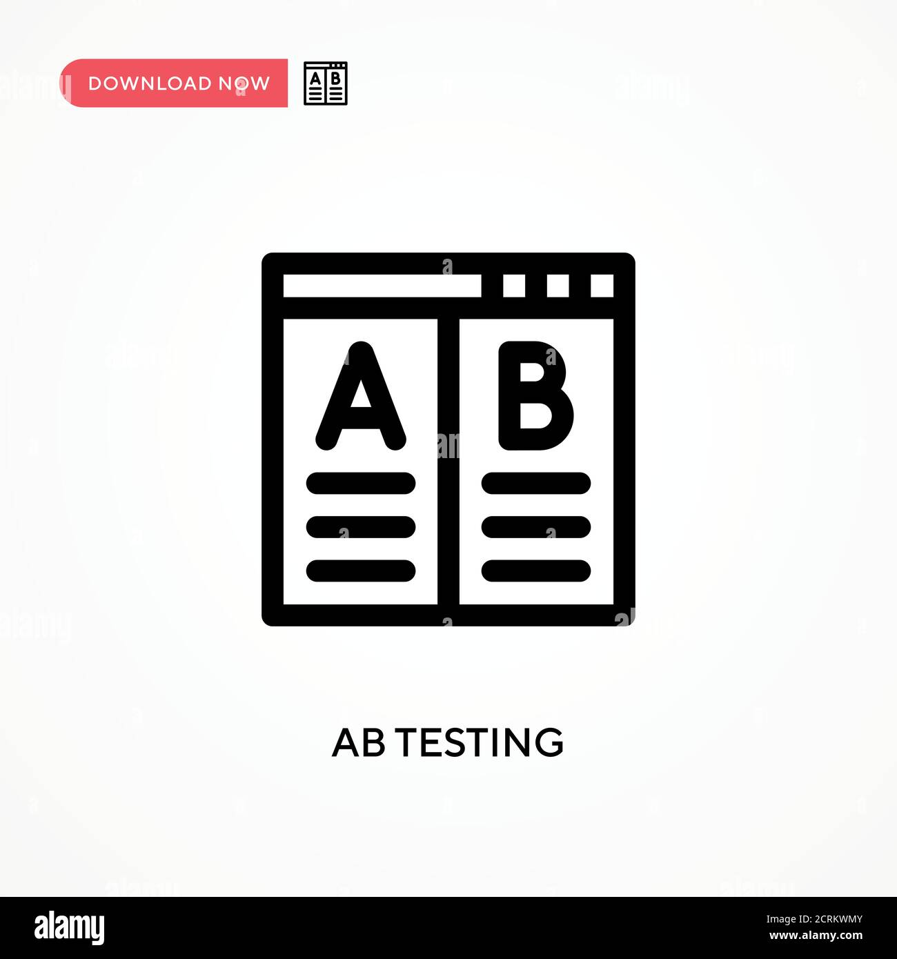 Ab testing Simple vector icon. Modern, simple flat vector illustration ...