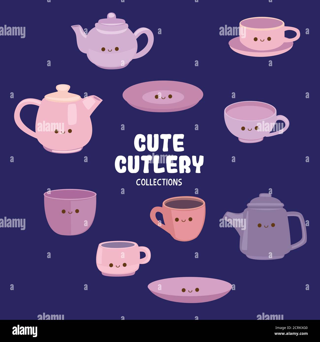 some cute objects with vibrant colors for graphics resources Stock ...