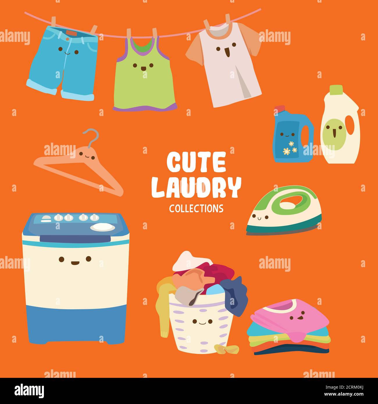 some cute objects with vibrant colors for graphics resources Stock ...