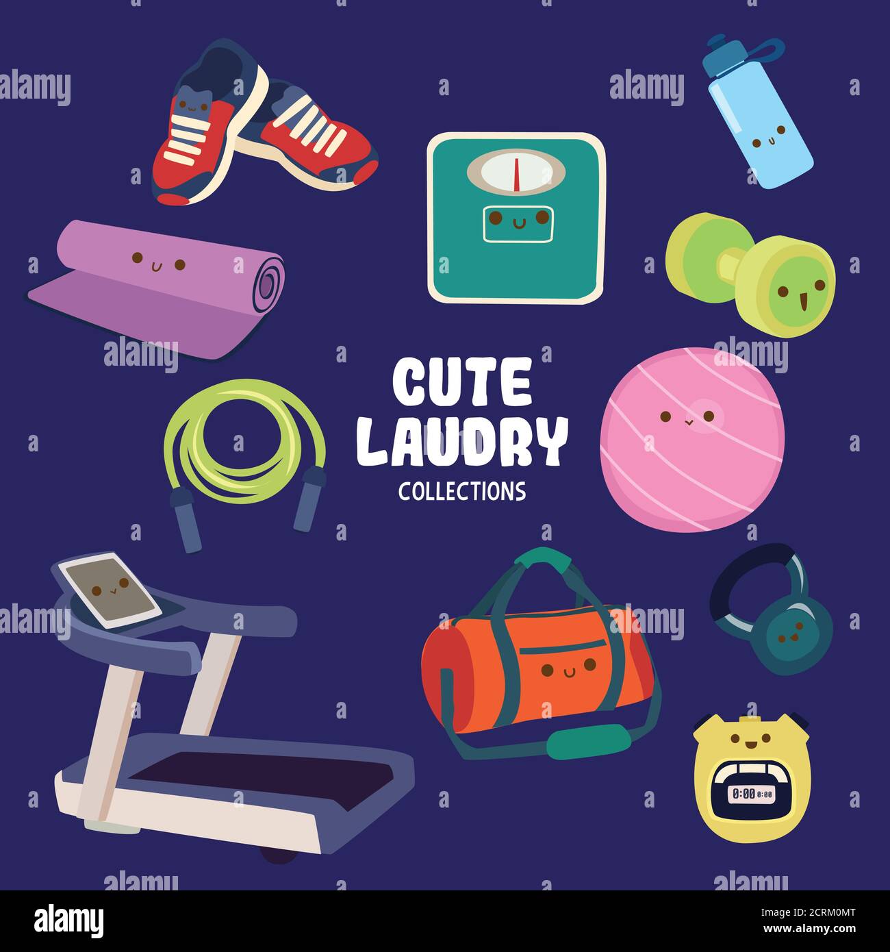 some cute objects with vibrant colors for graphics resources Stock ...