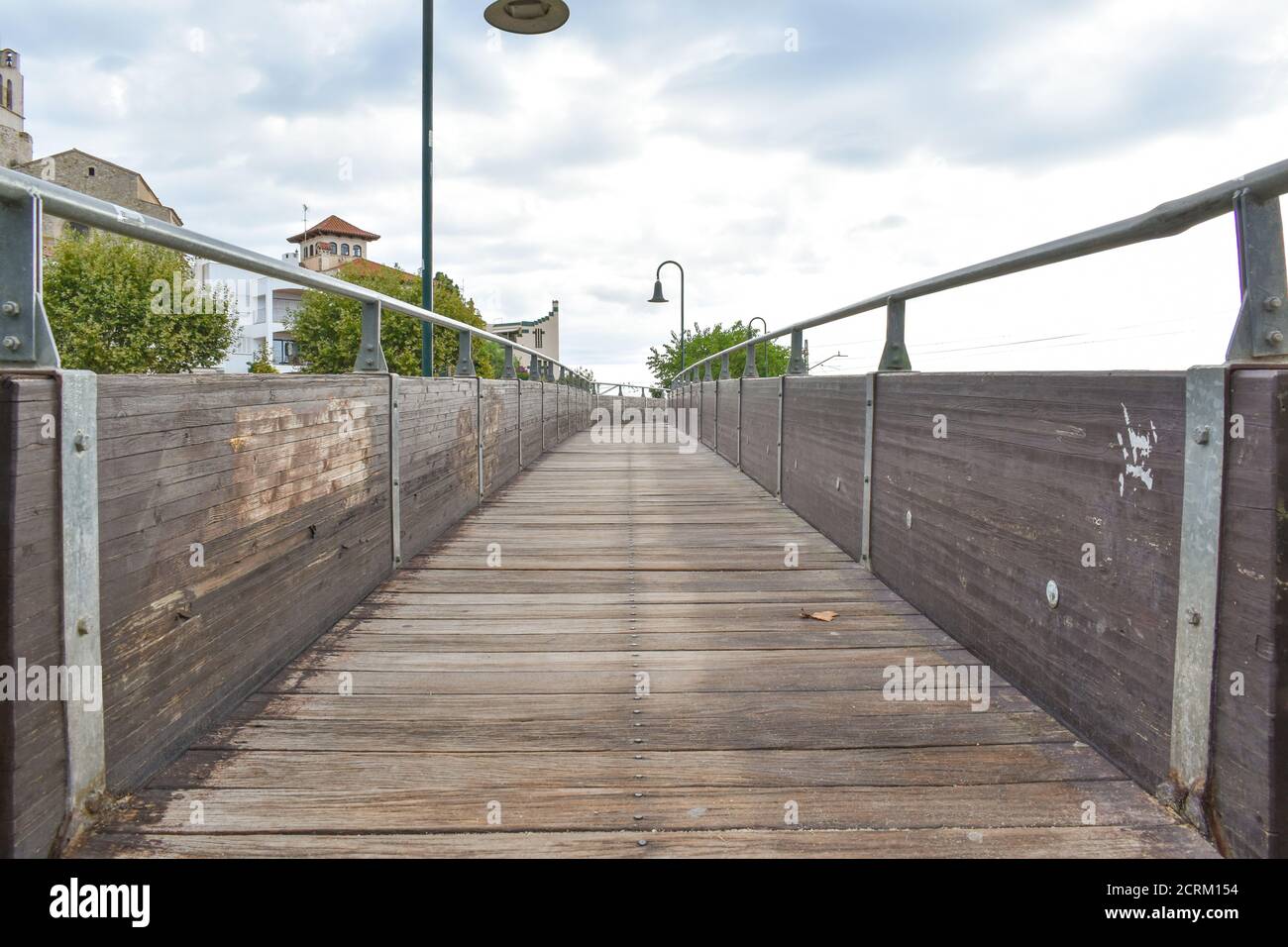 Shot of a wooden bridge Stock Photo - Alamy