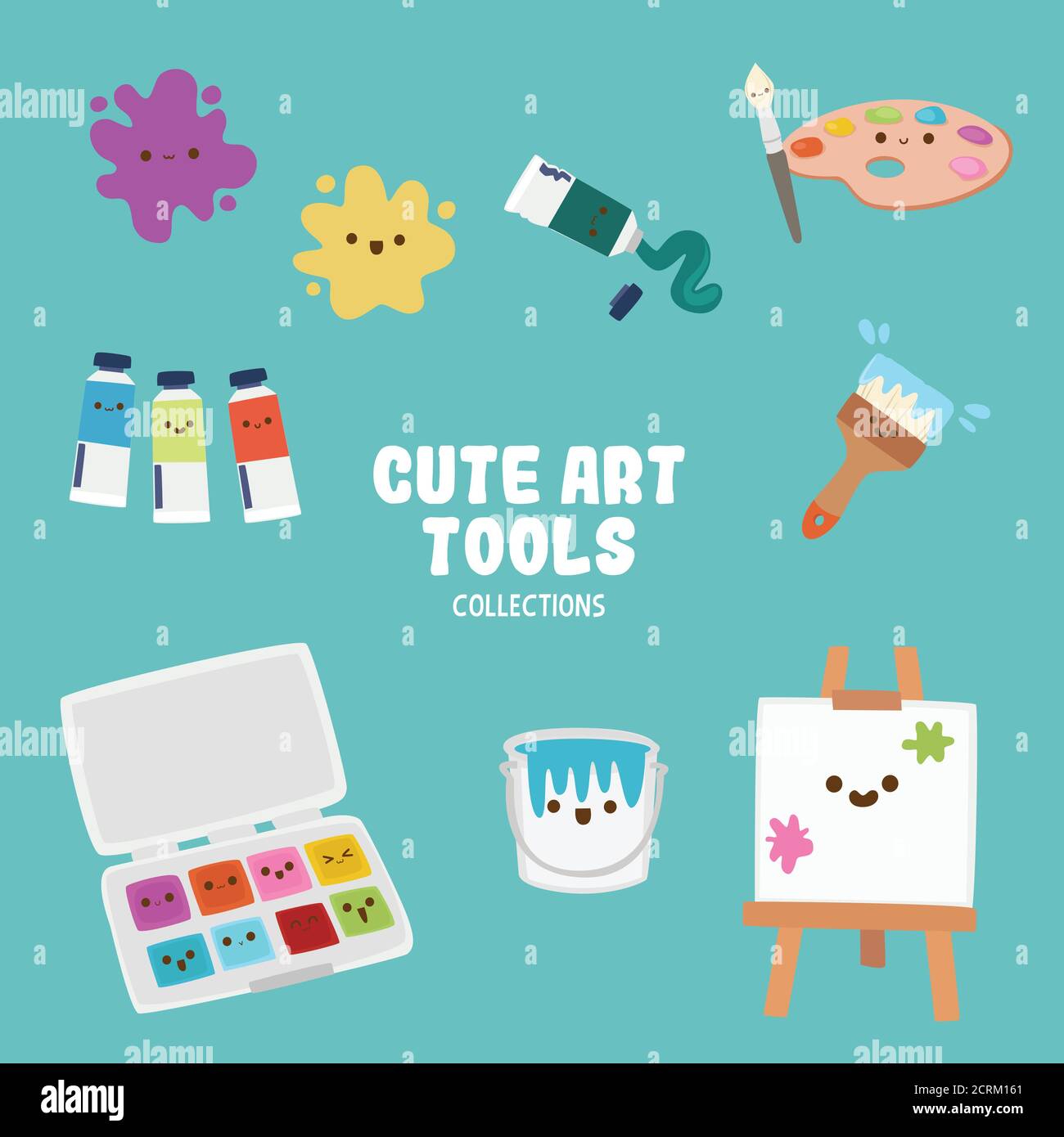 some cute objects with vibrant colors for graphics resources Stock ...