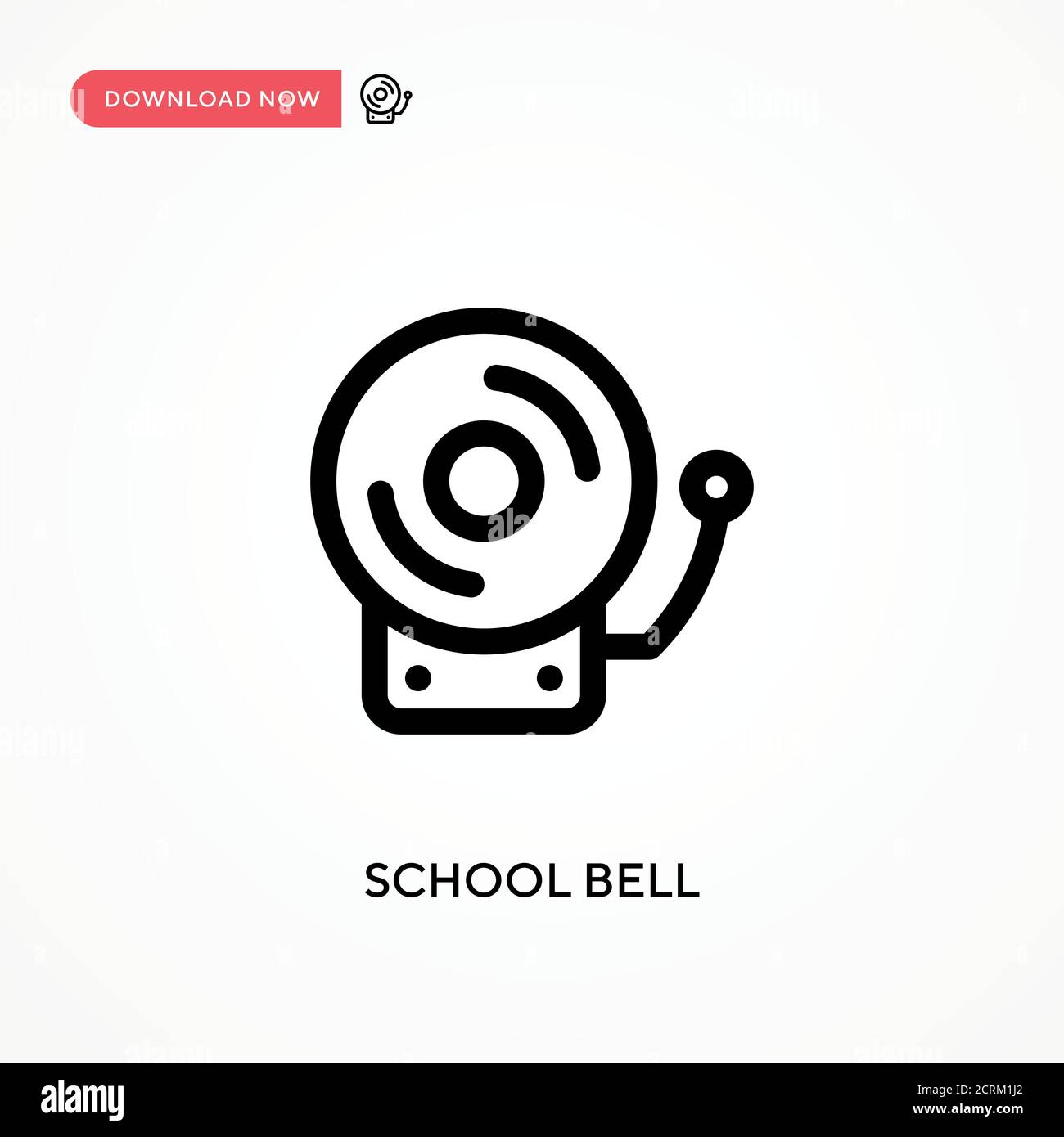 School bell Simple vector icon. Modern, simple flat vector illustration ...