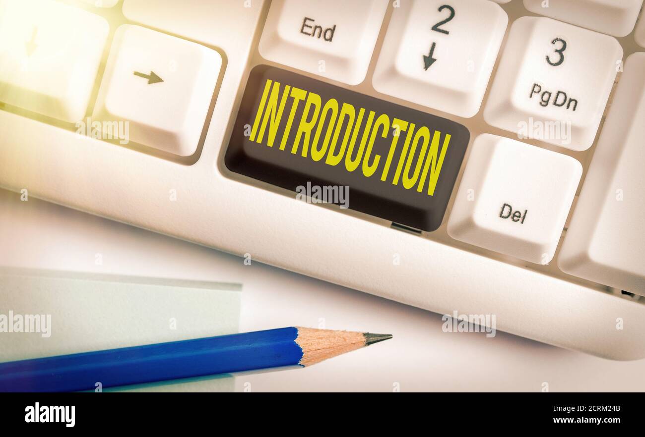 Text sign showing Introduction. Business photo text act or process of ... Text sign showing Introduction. Business photo text act or process of ...