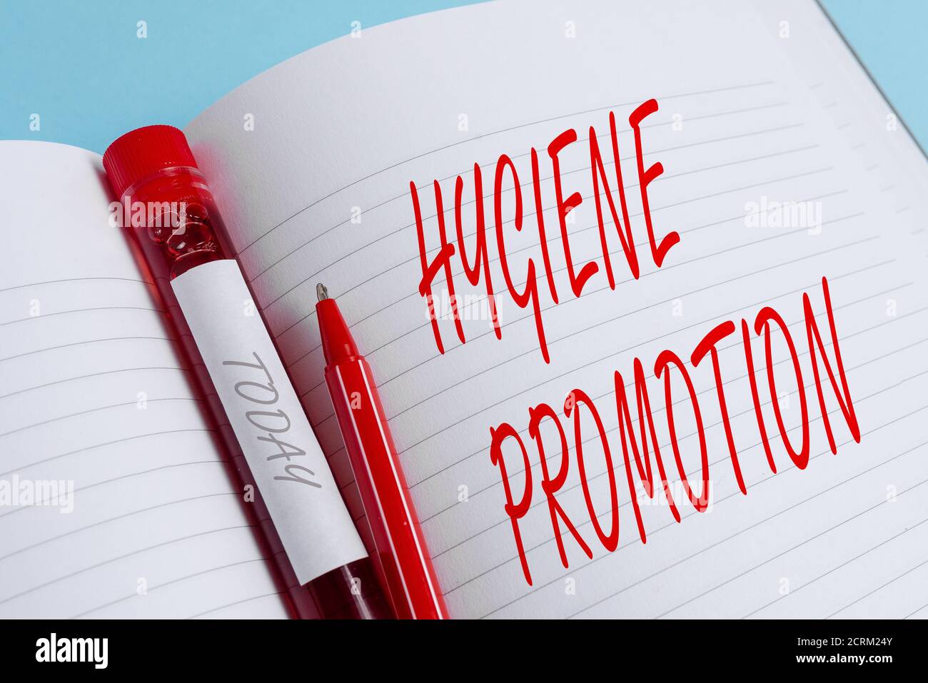 Handwriting text writing Hygiene Promotion. Conceptual photo systematic ...