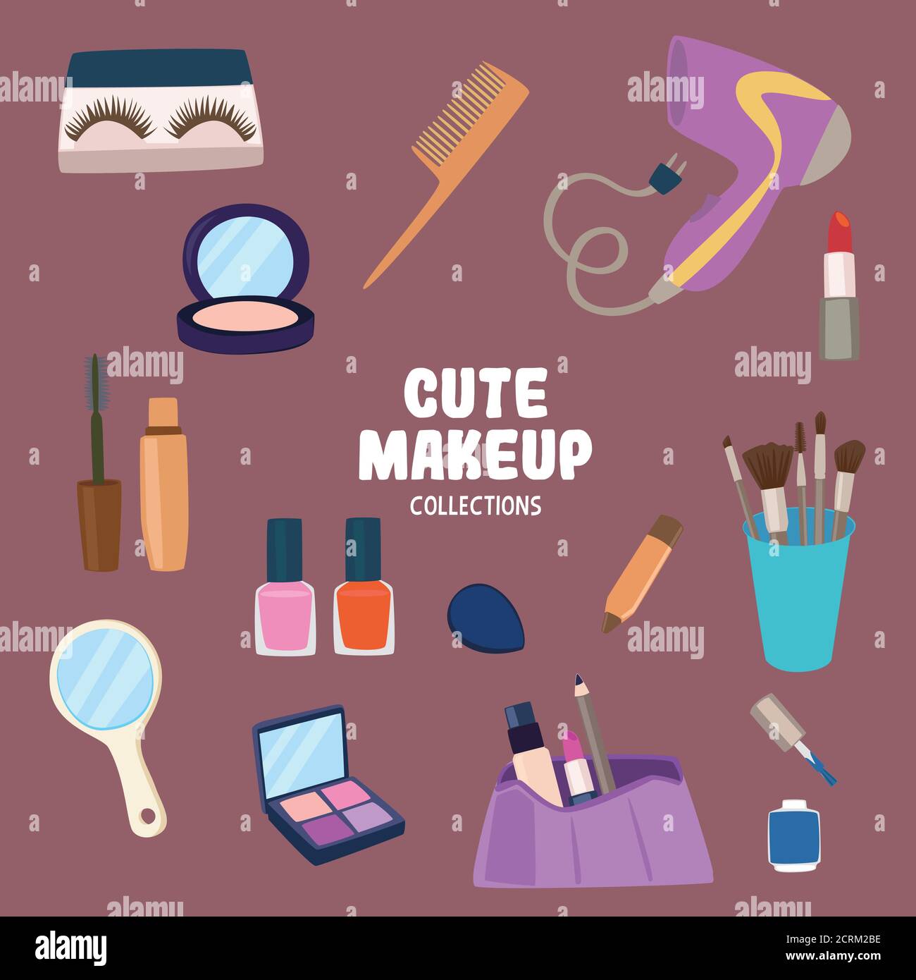 some cute objects with vibrant colors for graphics resources Stock ...