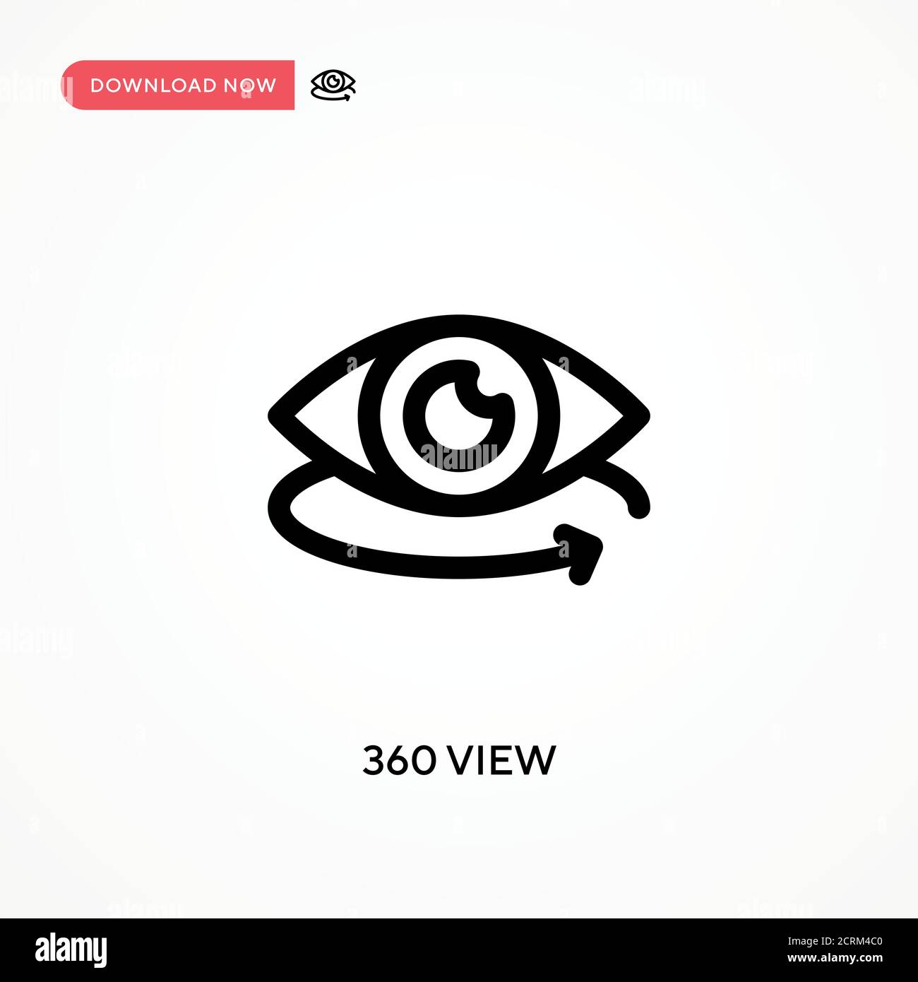 360 view Simple vector icon. Modern, simple flat vector illustration ...