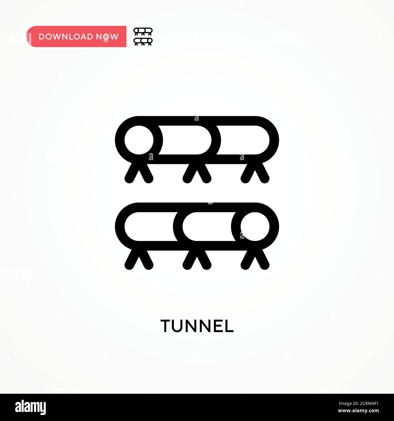 Tunnel Simple vector icon. Modern, simple flat vector illustration for ...