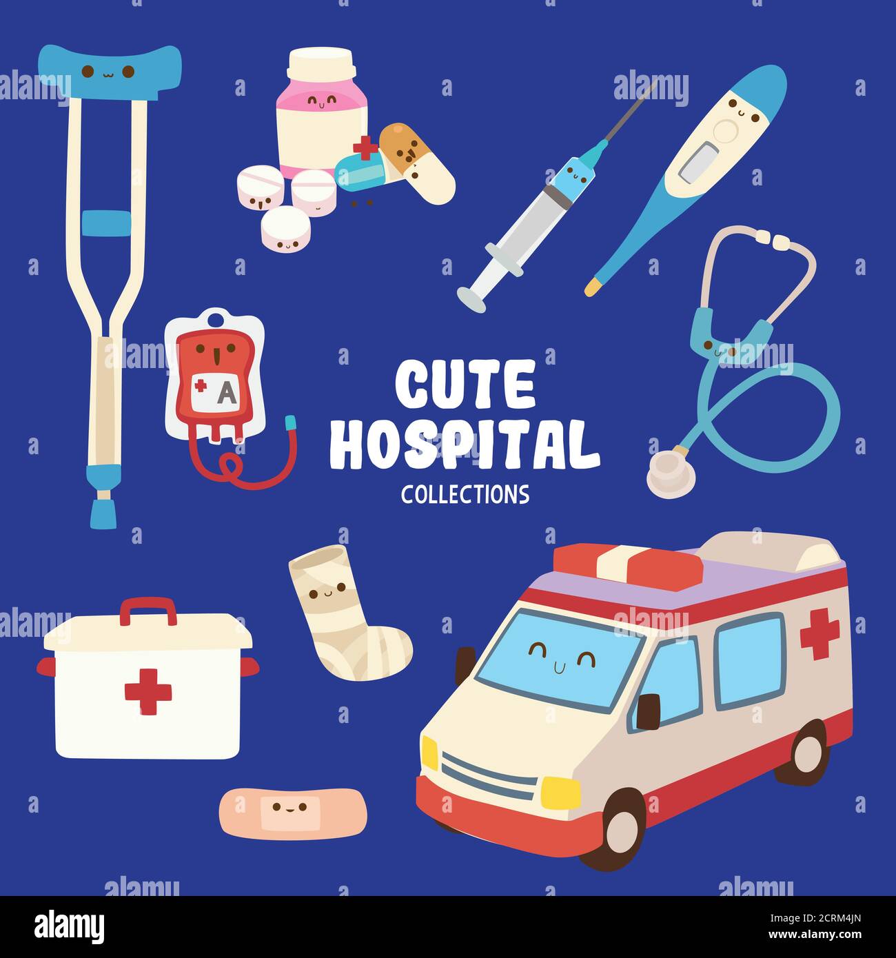 some cute objects with vibrant colors for graphics resources Stock ...
