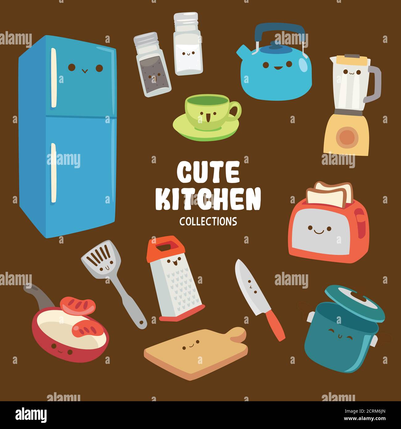 some cute objects with vibrant colors for graphics resources Stock ...