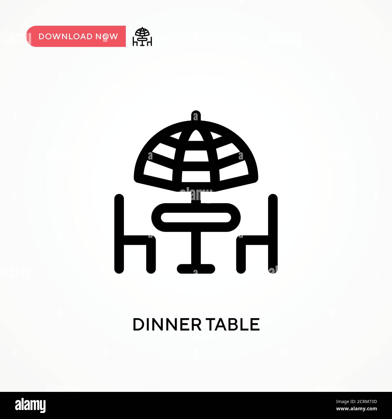 Dinner table Simple vector icon. Modern, simple flat vector ...