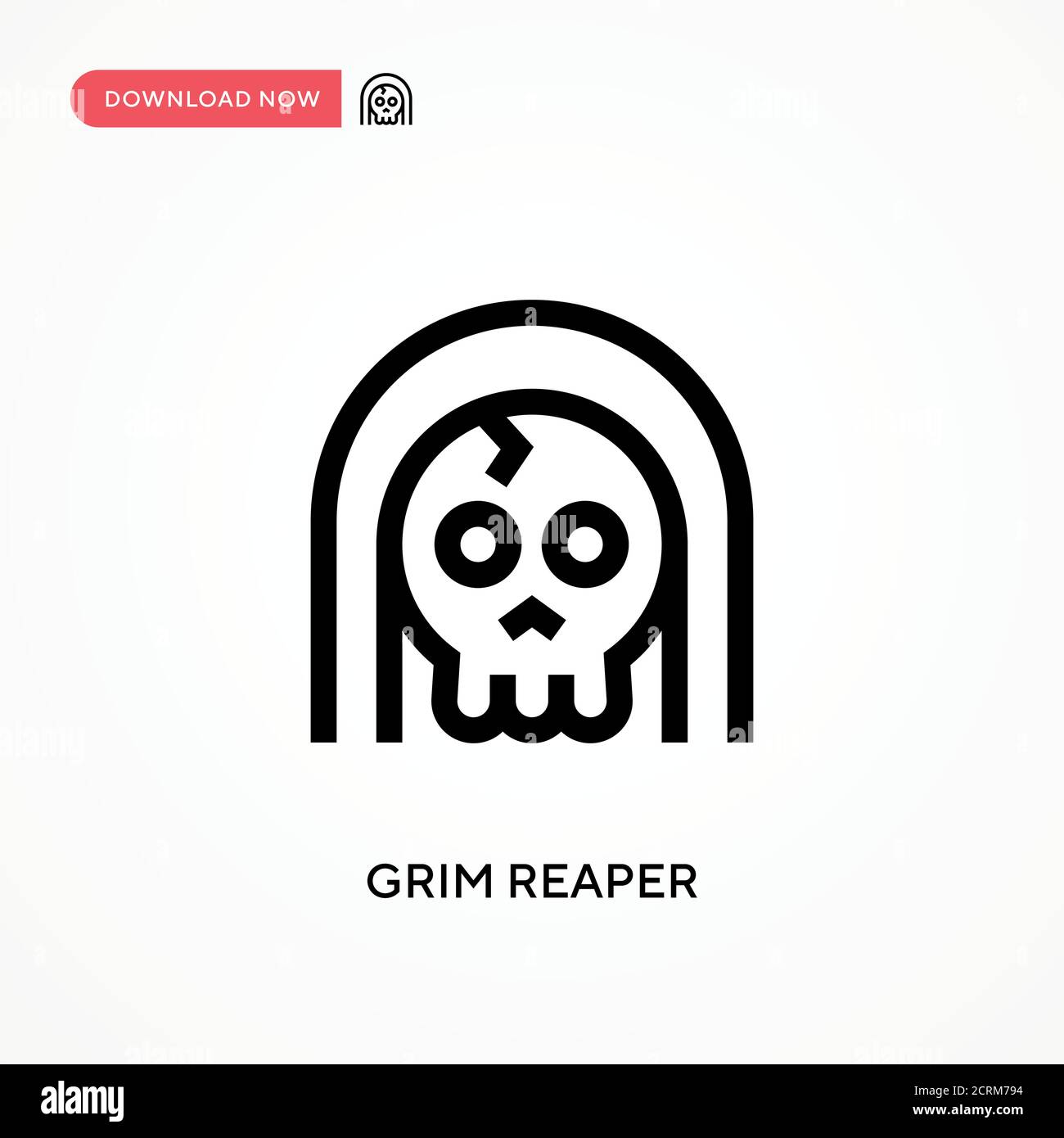 Grim reaper Simple vector icon. Modern, simple flat vector illustration ...