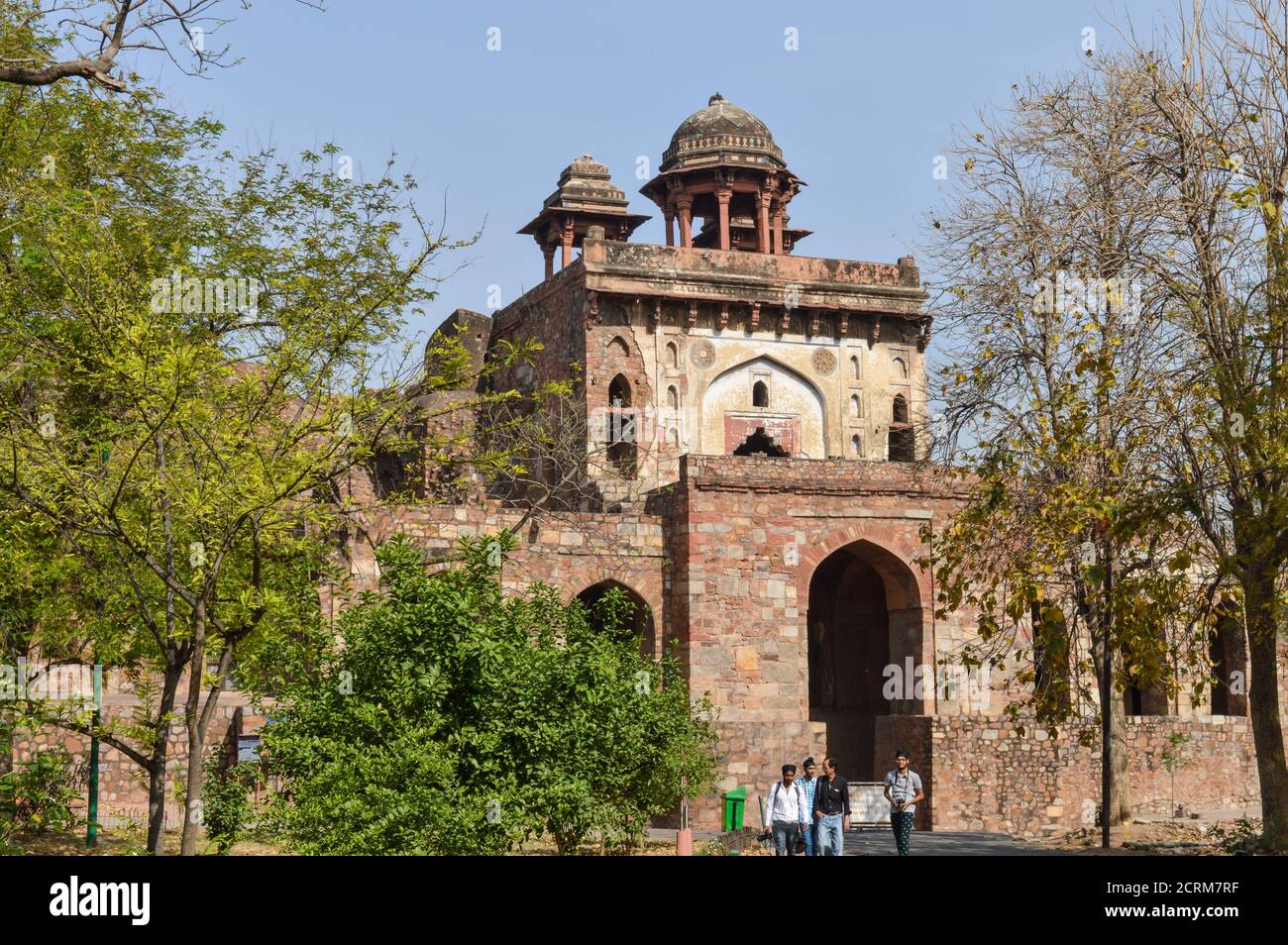 A mesmerizing view of architecture of small tomb at old fort from side ...