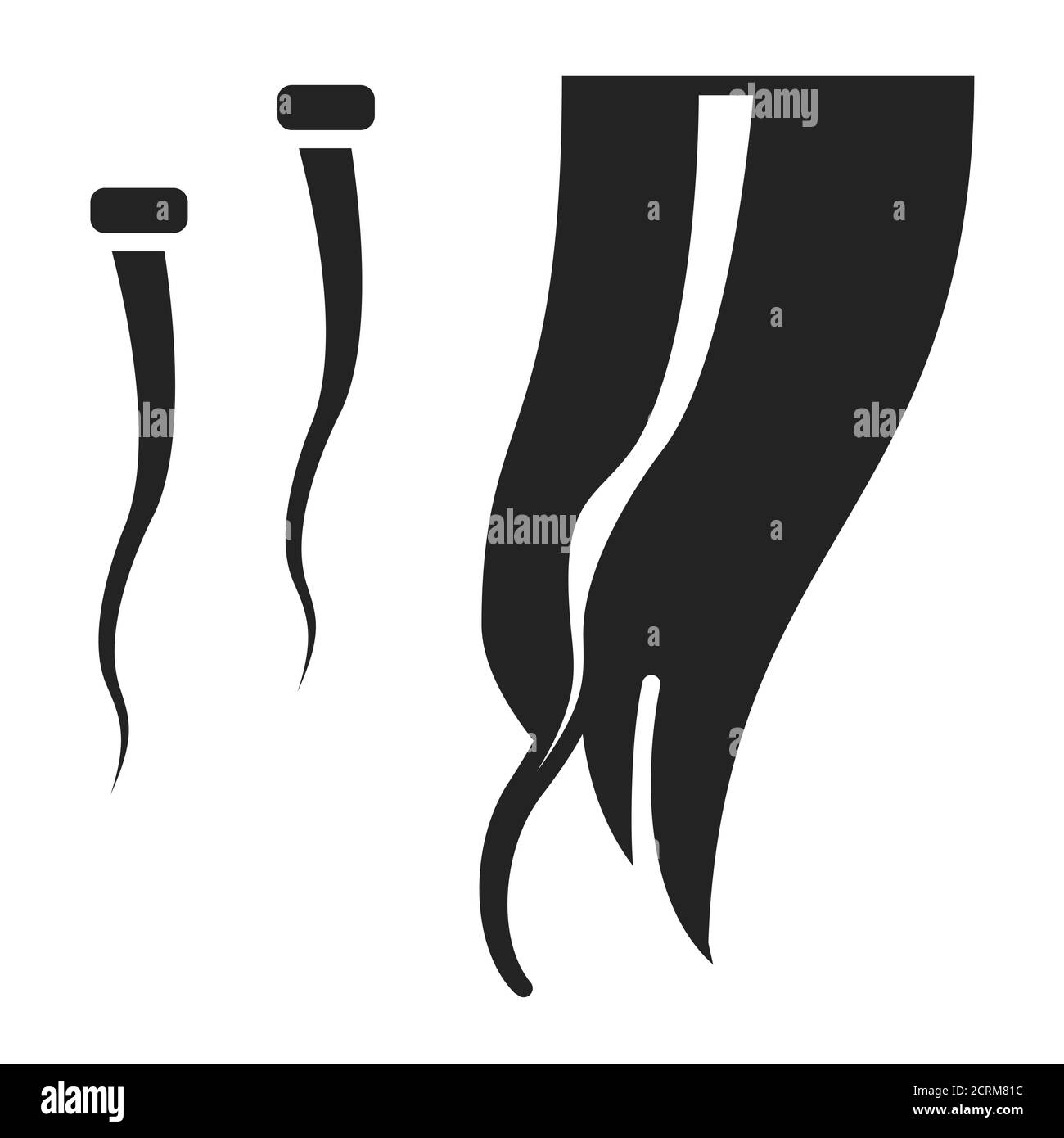 Hair extension black glyph icon. Hairdresser services. Professional ...