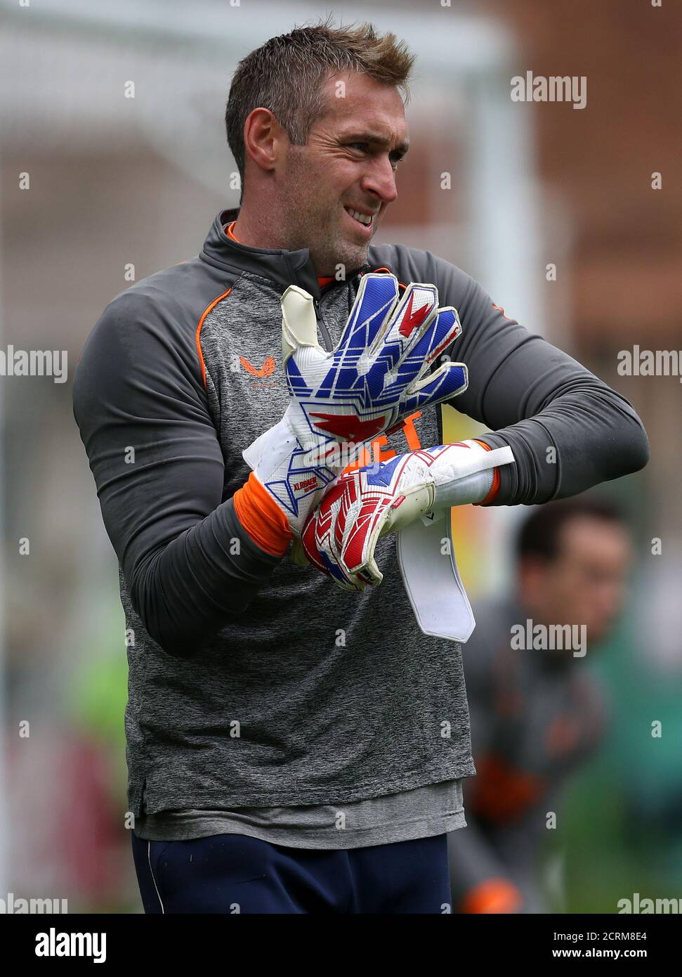 Rangers goalkeeper Allan McGregor warming up before the Scottish ...