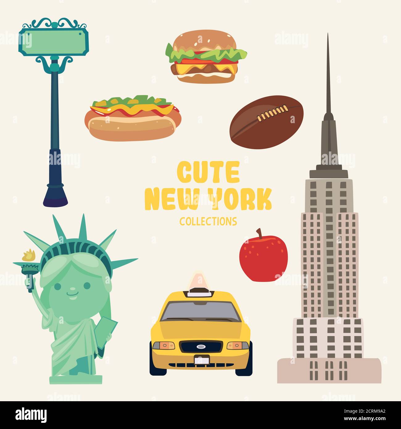 some cute objects with vibrant colors for graphics resources Stock ...