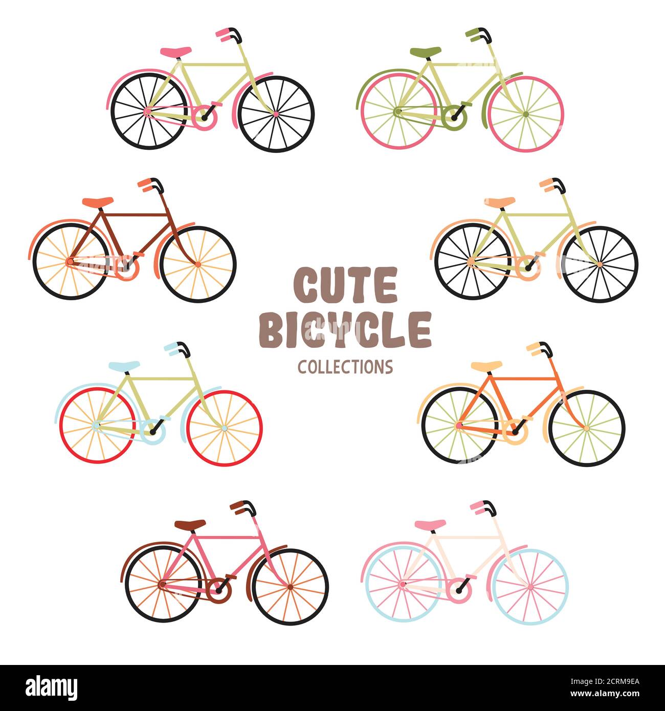 some cute objects with vibrant colors for graphics resources Stock ...