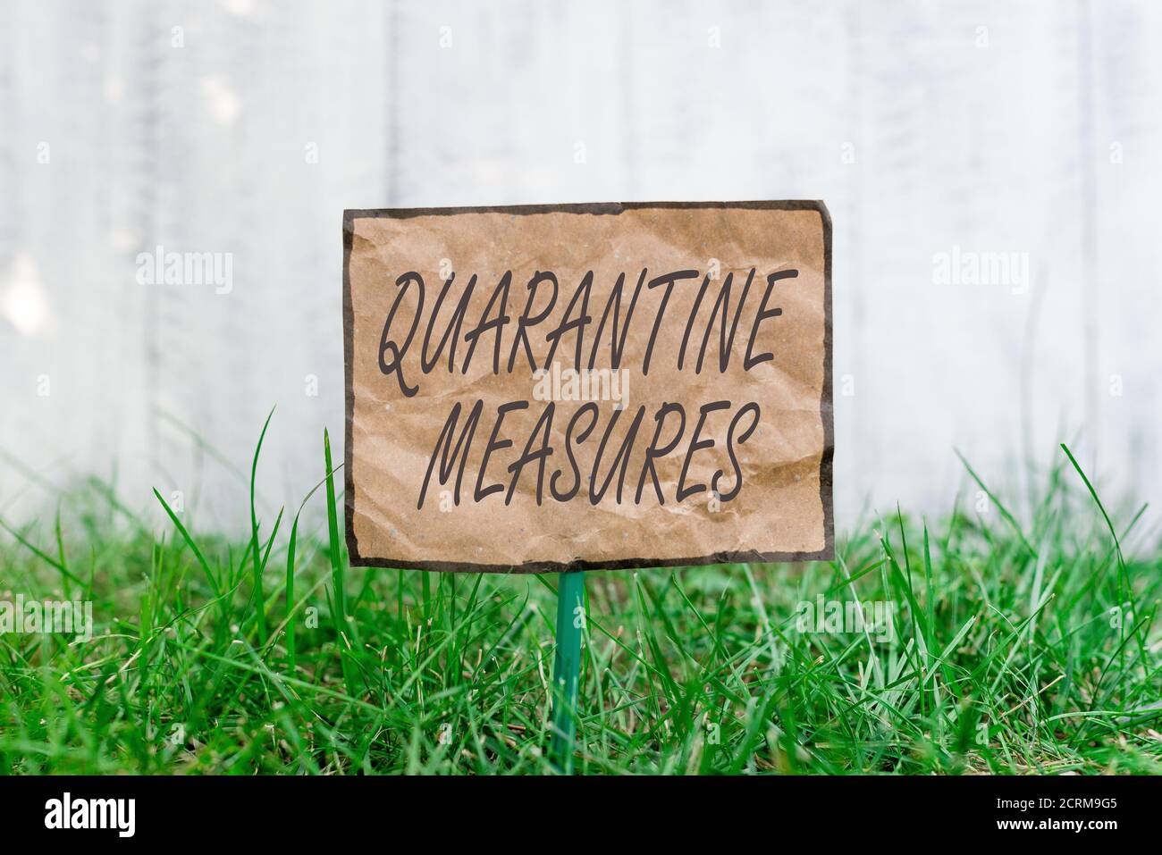 Handwriting text writing Quarantine Measures. Conceptual photo safety ...