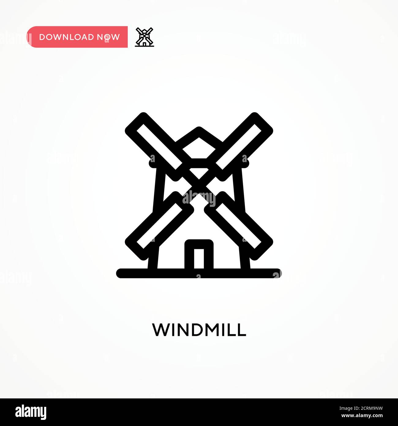 Windmill Simple vector icon. Modern, simple flat vector illustration ...