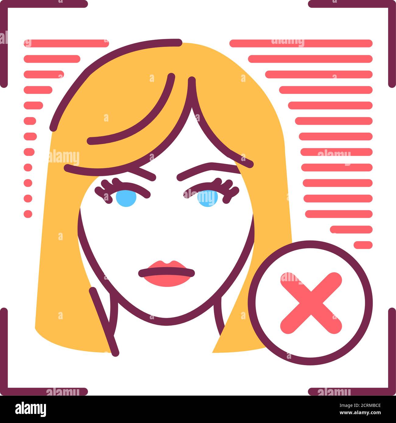 Blocked user line icon. Access denied for user concept. Deleted person ...