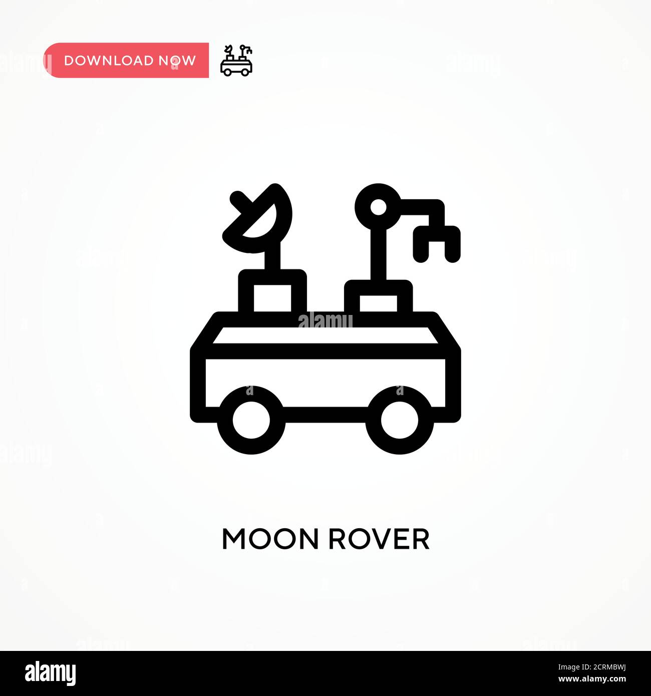 Moon rover Simple vector icon. Modern, simple flat vector illustration ...