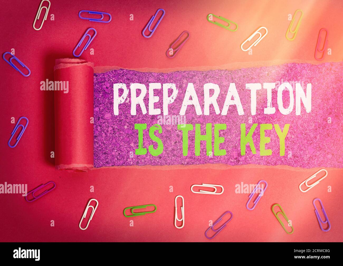 Writing note showing Preparation Is The Key. Business concept for it ...