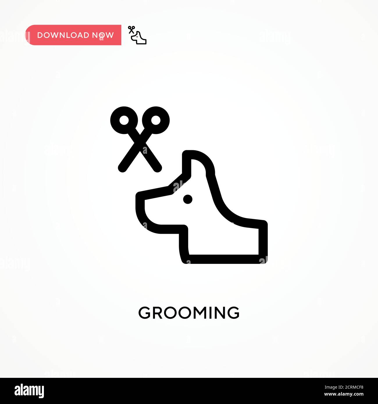 Grooming Simple vector icon. Modern, simple flat vector illustration ...