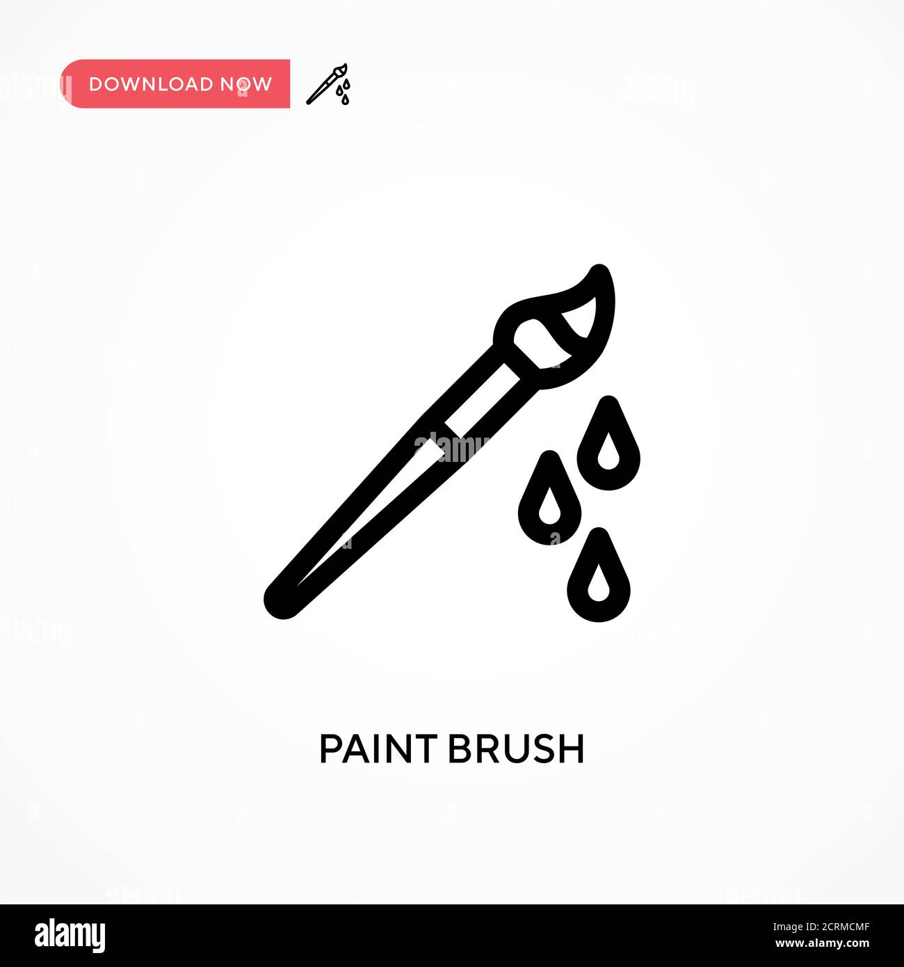 Paint brush Simple vector icon. Modern, simple flat vector illustration for web site or mobile ...