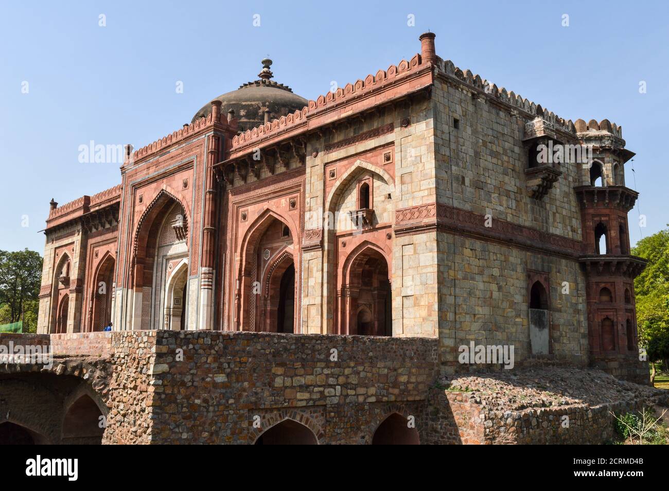 A mesmerizing view of architecture of main tomb at old fort from side ...