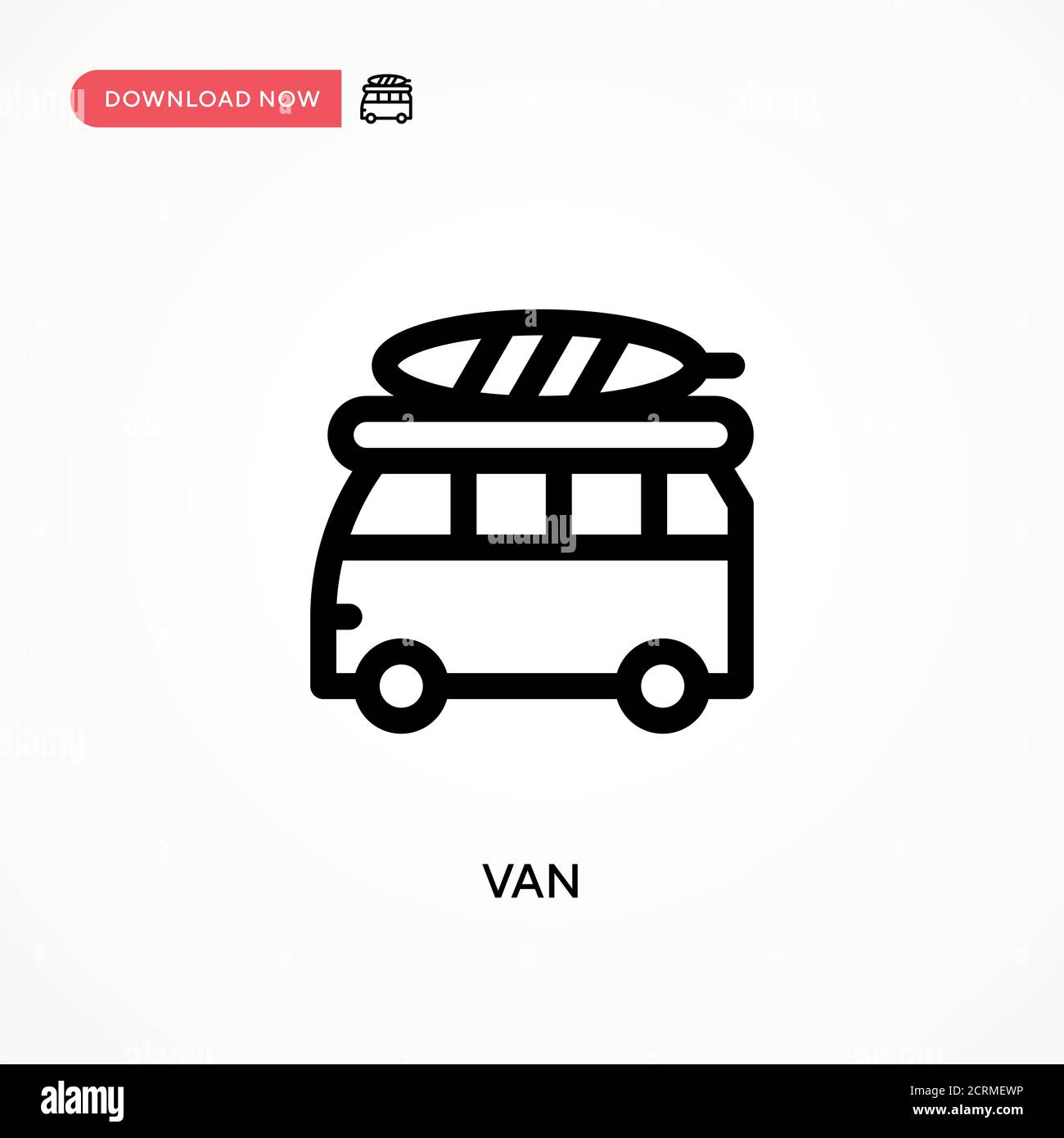 Van Simple vector icon. Modern, simple flat vector illustration for web ...