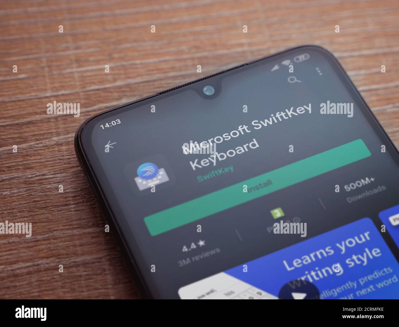 Lod, Israel - July 8, 2020: Microsoft SwiftKey Keyboard app play store ...