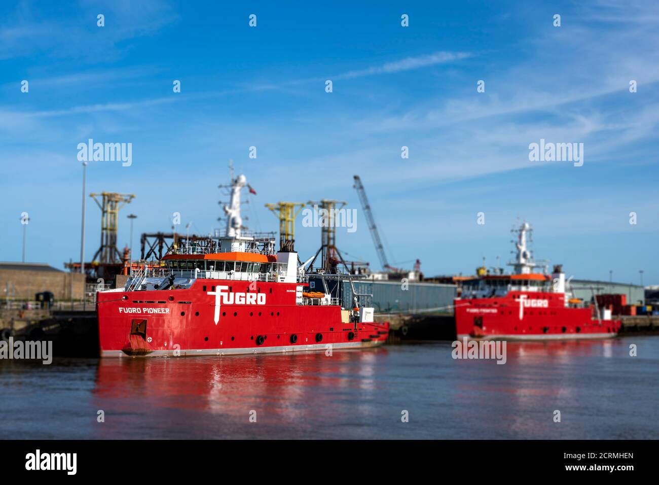 Fugro Pioneer & Frontier offshore energy supply ships, port of Great ...