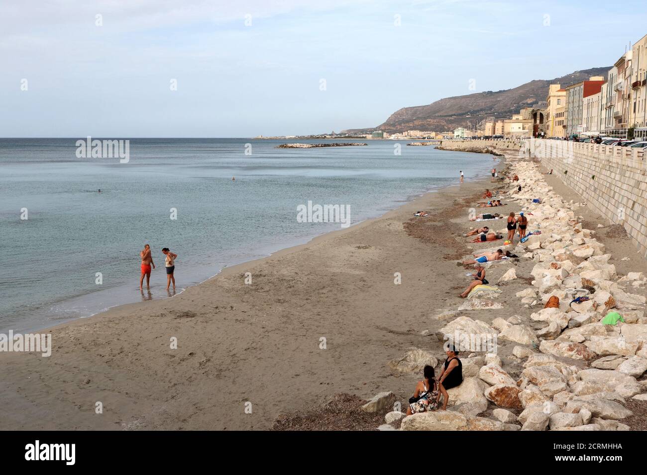 Trapani Old Town Beach, Sicily Stock Photo - Alamy
