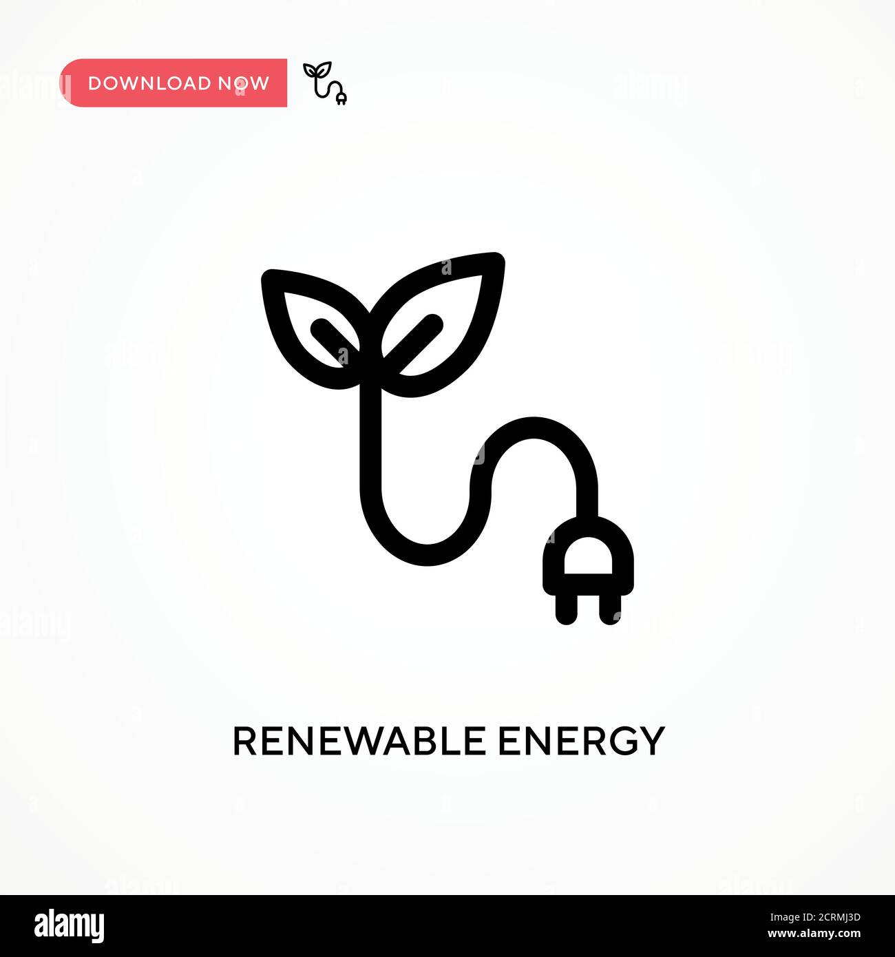 Renewable energy Simple vector icon. Modern, simple flat vector ...