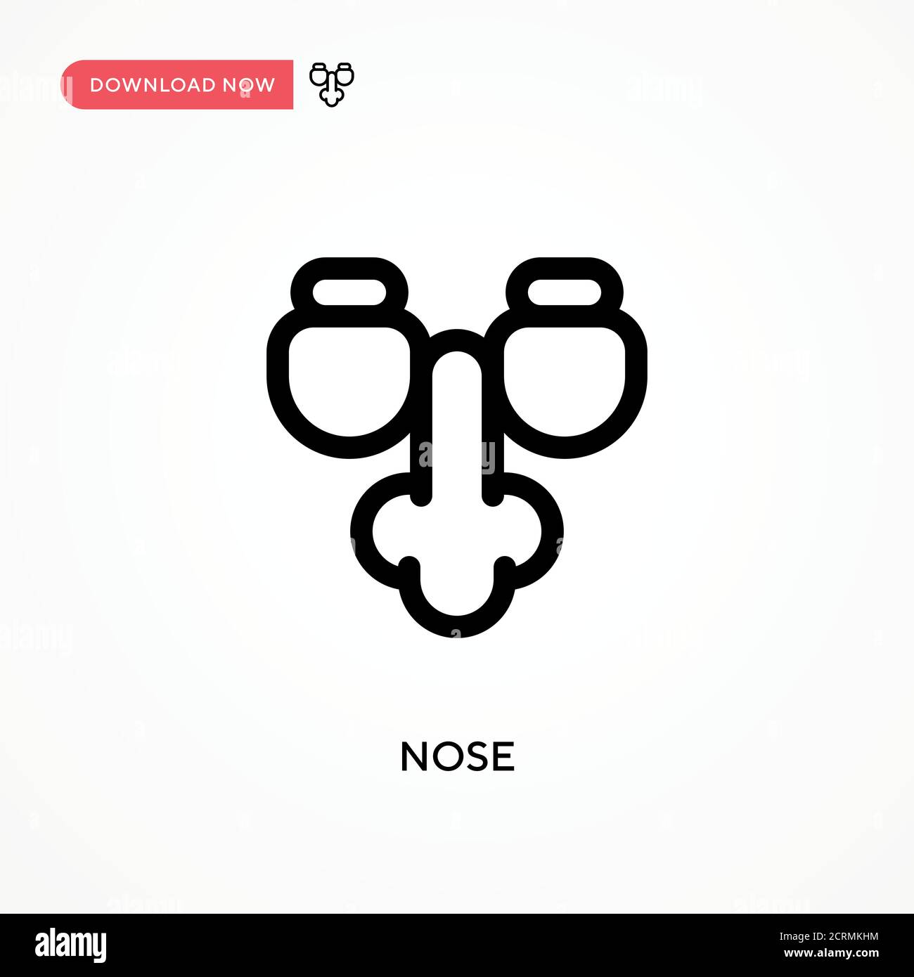 Nose Simple vector icon. Modern, simple flat vector illustration for ...