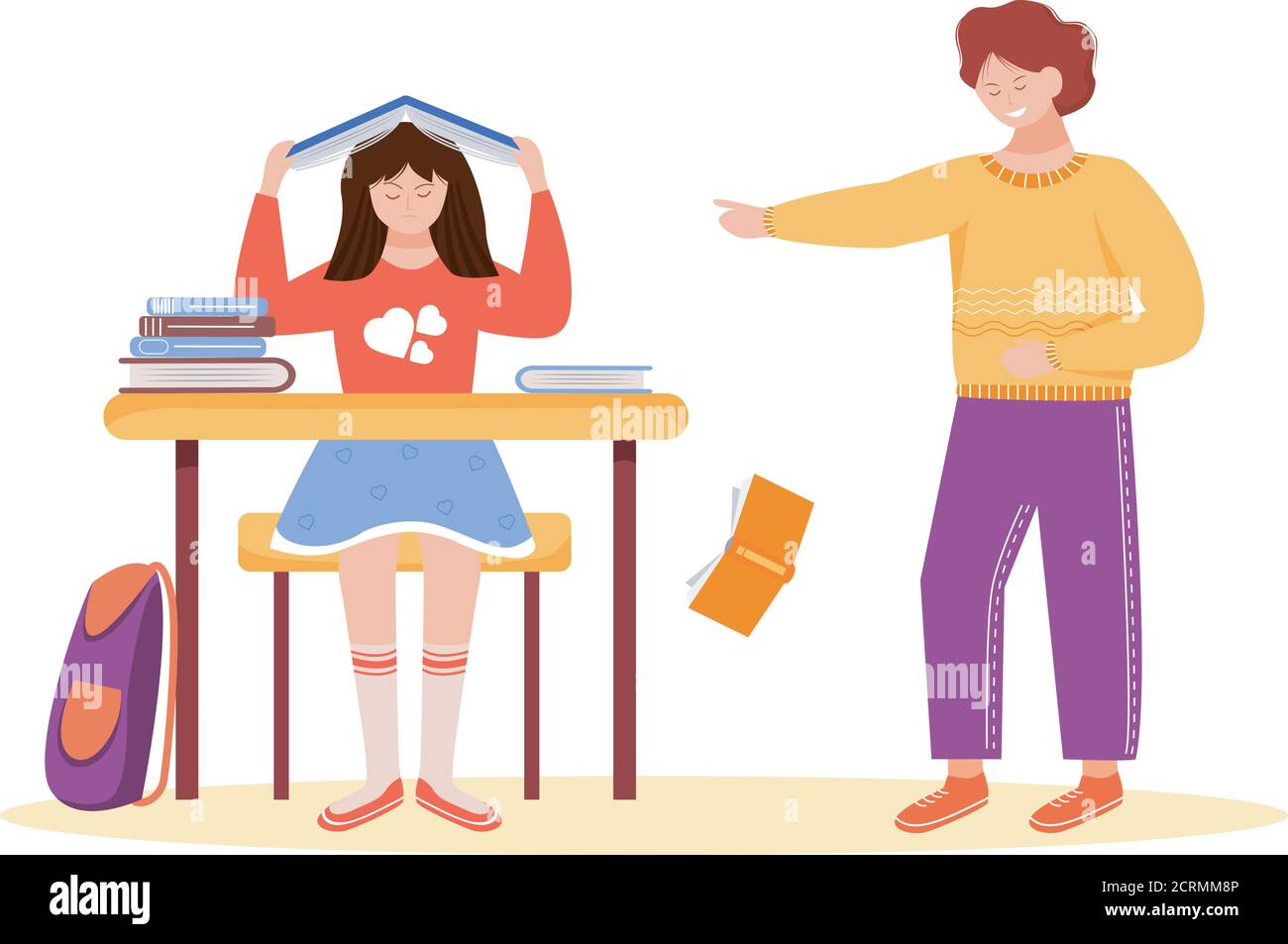 Student Getting In Trouble Cartoon