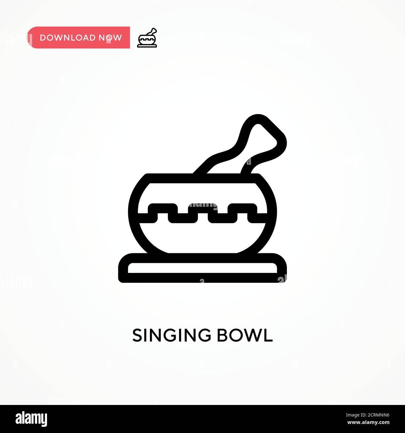 Singing bowl Simple vector icon. Modern, simple flat vector ...