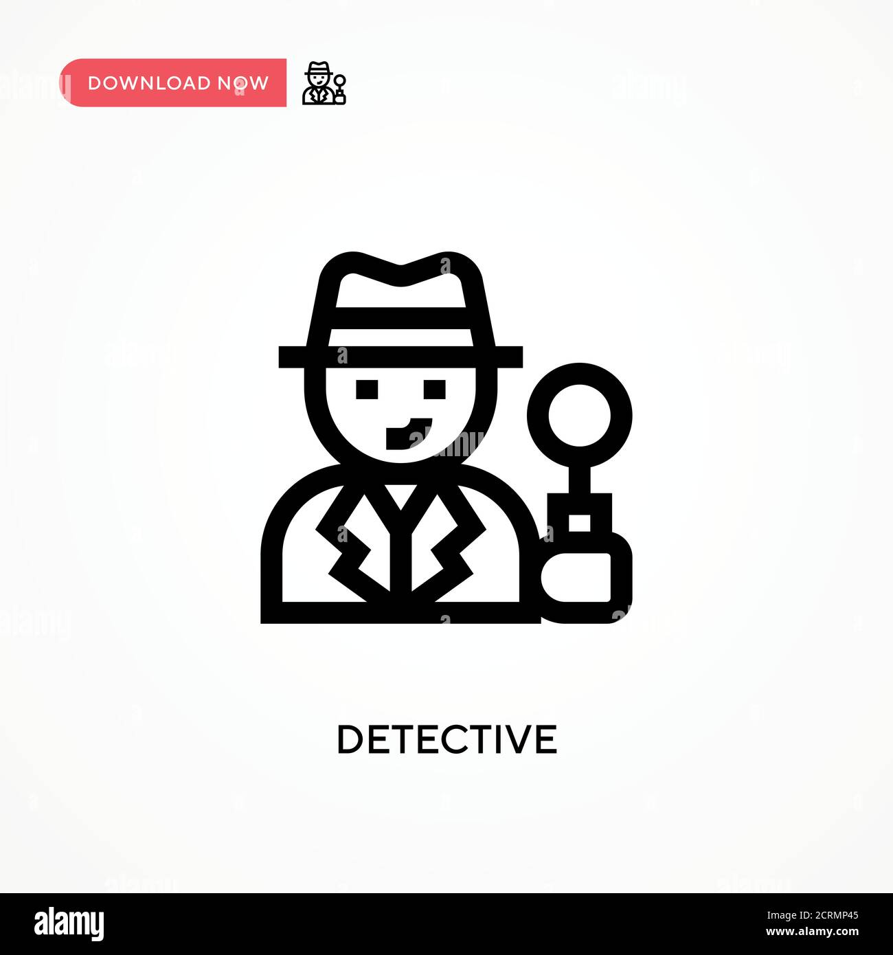Detective Simple vector icon. Modern, simple flat vector illustration ...