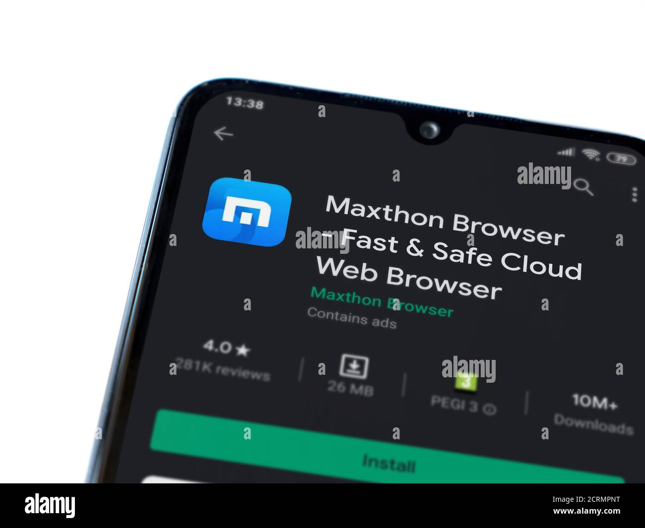 Lod, Israel - July 8, 2020: Maxthon Browser app play store page on the ...