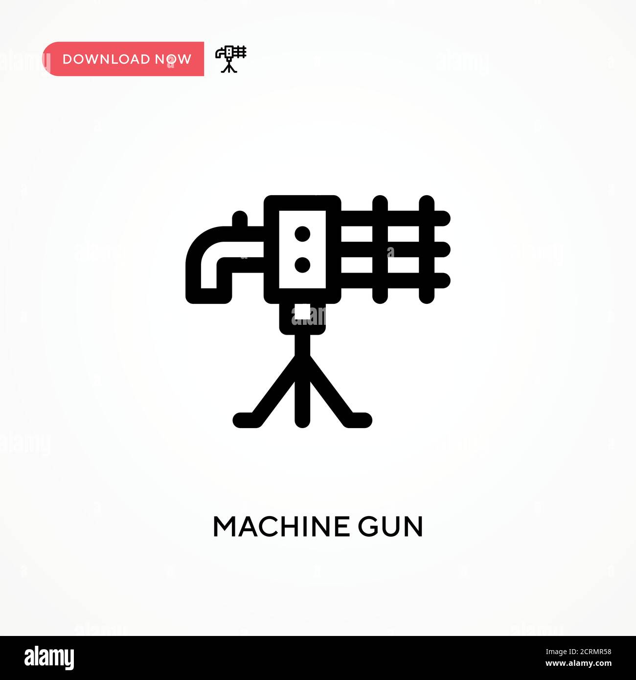 Machine gun Simple vector icon. Modern, simple flat vector illustration ...