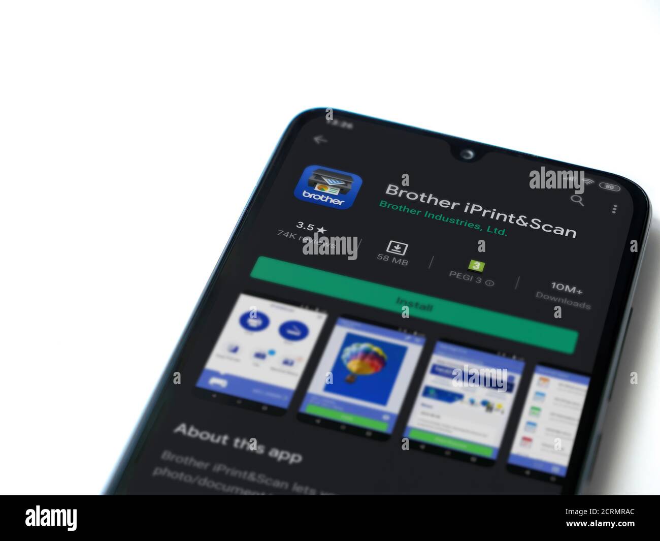 Lod, Israel - July 8, 2020: Brother iPrint&Scan app play store page on ...