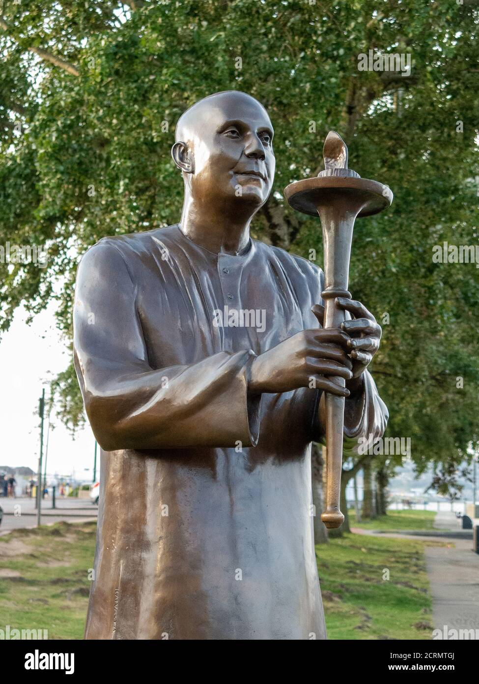 World Harmony Peace Statue in Cardiff Bay. Cardiff, Wales ,UK Stock ...