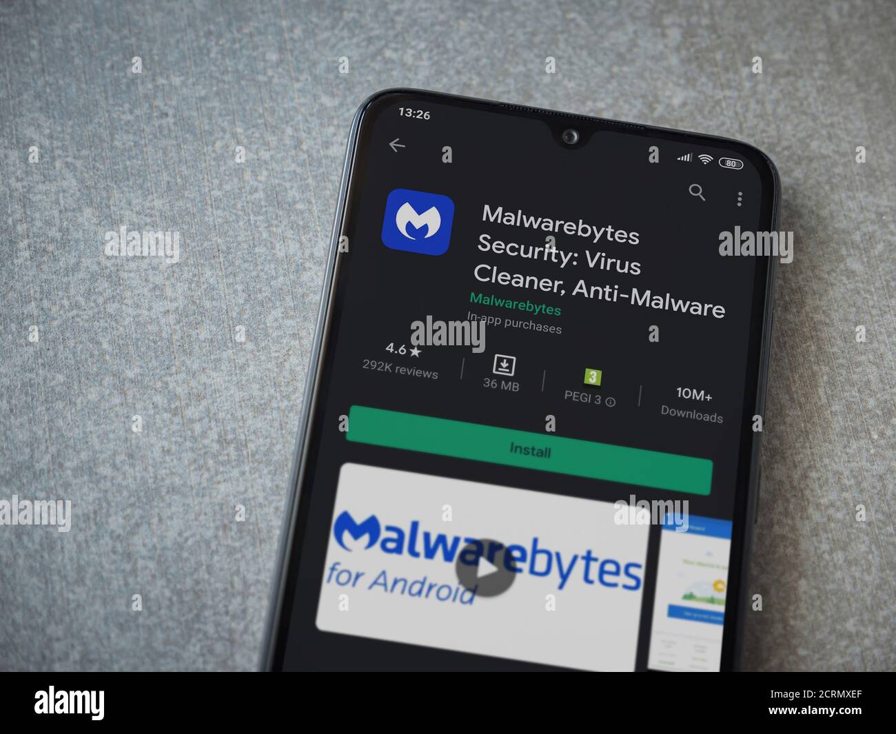 Lod, Israel - July 8, 2020: Malwarebytes Security app play store page ...