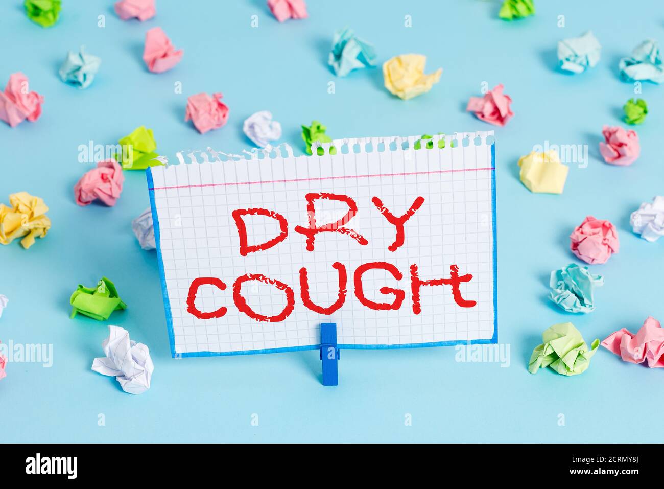 Handwriting text Dry Cough. Conceptual photo cough that are not ...