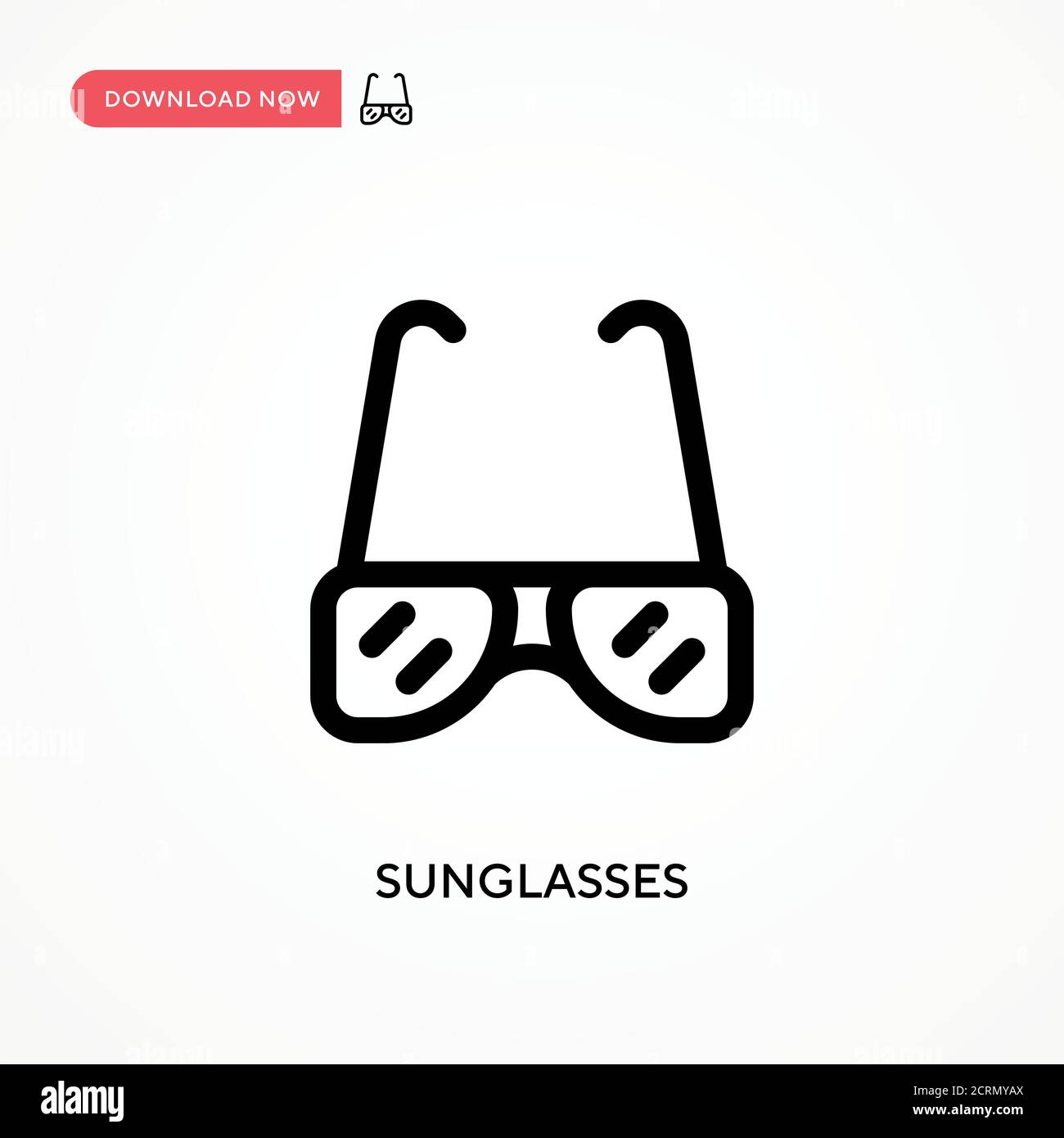 Sunglasses Simple vector icon. Modern, simple flat vector illustration ...