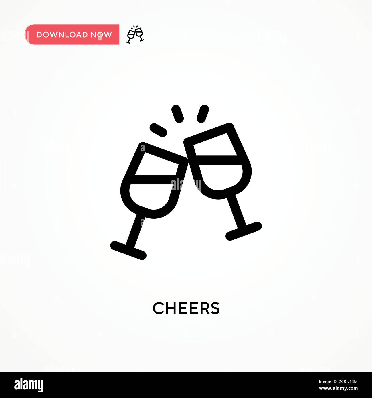 Cheers Simple vector icon. Modern, simple flat vector illustration for ...