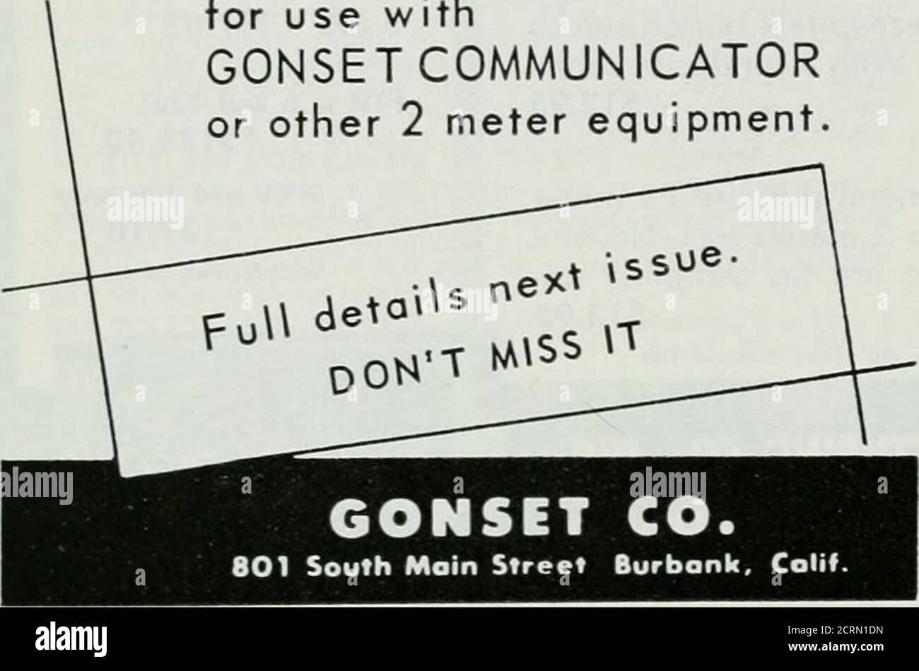 . QST . R.F. POWERAMPLIFIER 50-60W Carrier Output for use with GONSET ...