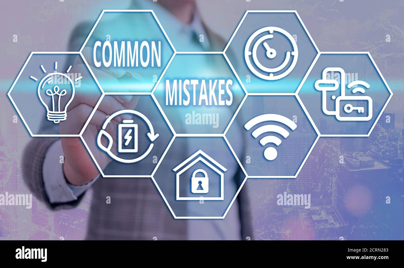Conceptual hand writing showing Common Mistakes. Concept meaning ...