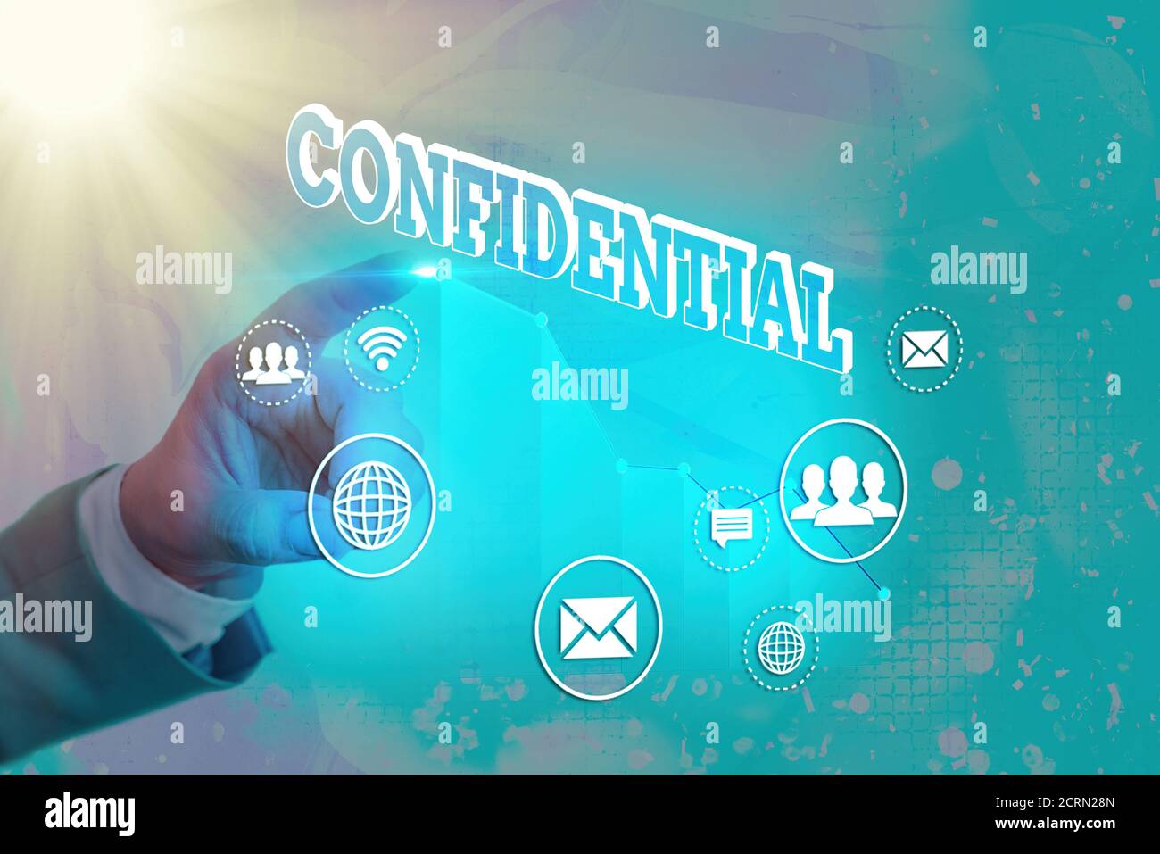 Writing note showing Confidential. Business concept for containing an ...