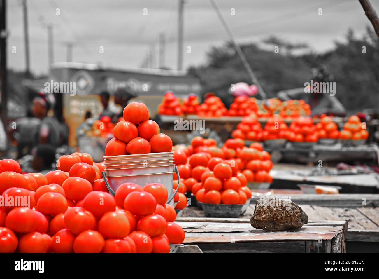 Colourful Fruit Market in Zambia Stock Photo - Alamy